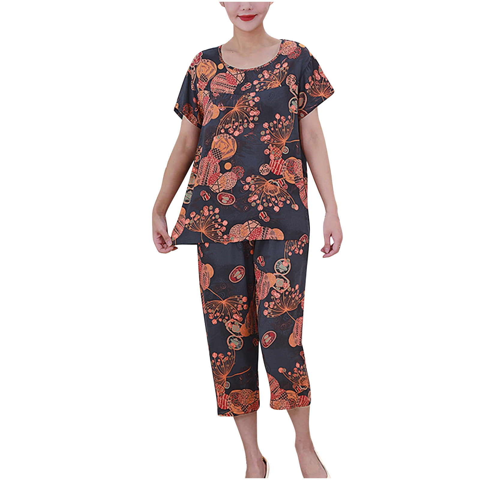 Click here for Pisexur Womens Pajama Sets 2 Piece Floral Print Co... prices