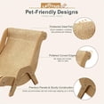 Elevated Cat Bed with Wooden Frame and Breathable Hemp Rope, Scratch ...