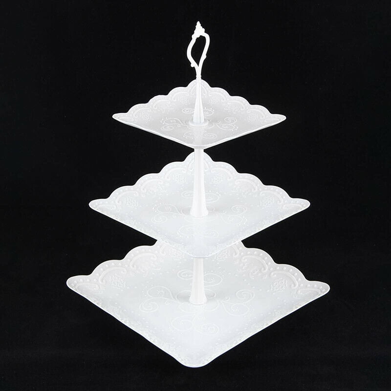 Buy Cupcake Stand Set, 3-Tier PP Dessert Stand Food Server Display ...