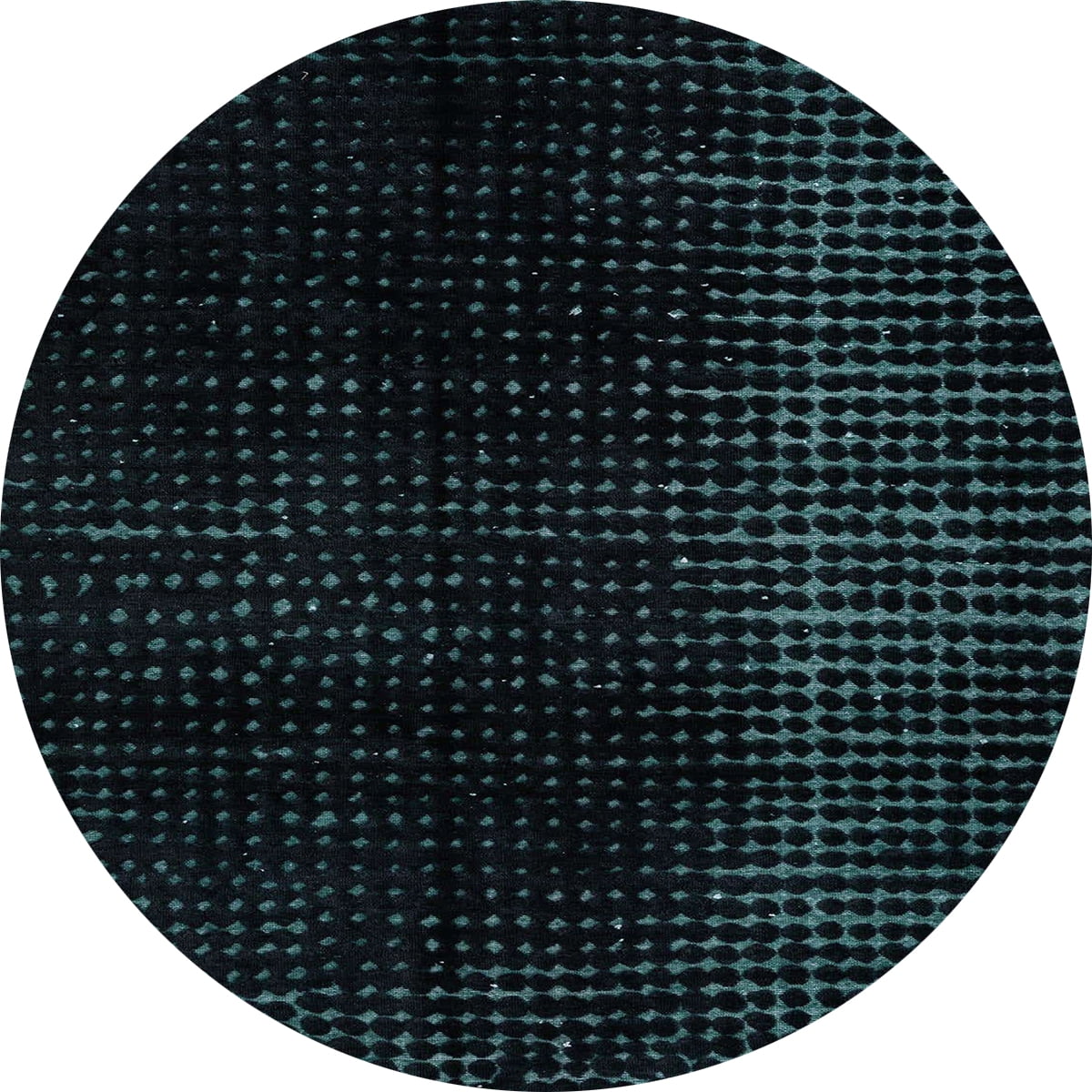 Ahgly Company Indoor Round Abstract Black Abstract Area Rugs, 6' Round ...