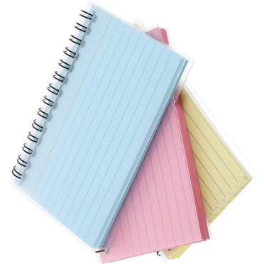 Colorful Spiral Index Cards, 3x5 Inch Flash Cards with Ring, Lined Note ...