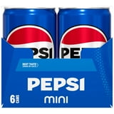 Pepsi Soda Pop Cola 7.5 fl oz 6 Pack, Paperboard, Allergens Not ...