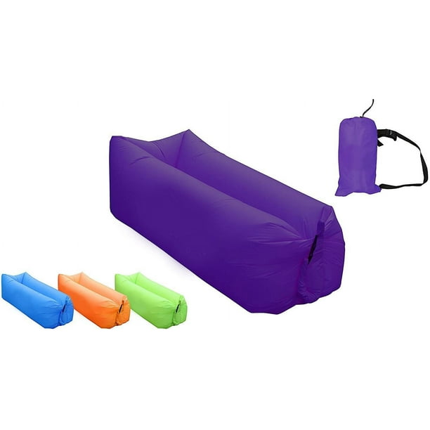 Green & Purple Inflatable Loungers Air Sofa Perfect for Beach Chair ...