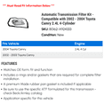 Automatic Transmission Filter Kit - Compatible with 2002 - 2004 Toyota ...