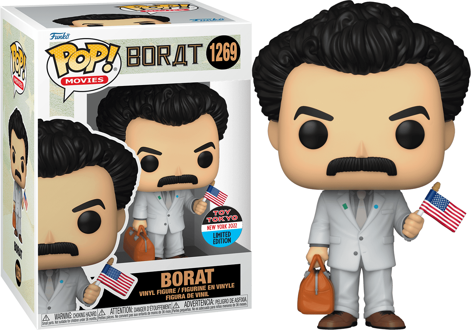 Funko POP! Movies Borat with Bag and Flag #1269 Toy Tokyo Limited ...