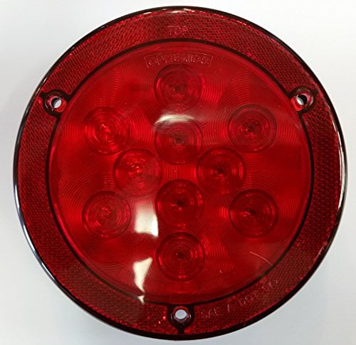 Optronics STL43RBX - STL43 Series 4" Red Round Flange Mount Tail Lights ...