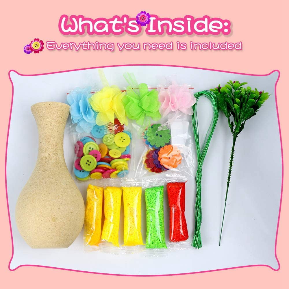 Buy Amerteer Flower Craft Kit for Kids - Make Your Own Flower Bouquet ...