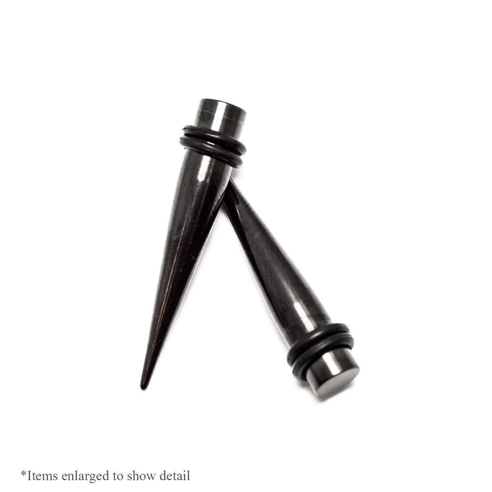 Black Anodized Ear Tapers 1 Pair - Walmart.com