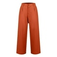 Ktyne Summer Pants For Women 2024 Elastic High Waist Trendy Straight
