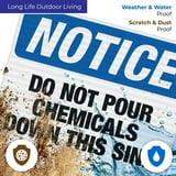 Do Not Pour Chemicals Down This Sink Sign, OSHA Notice Sign, - Walmart.com