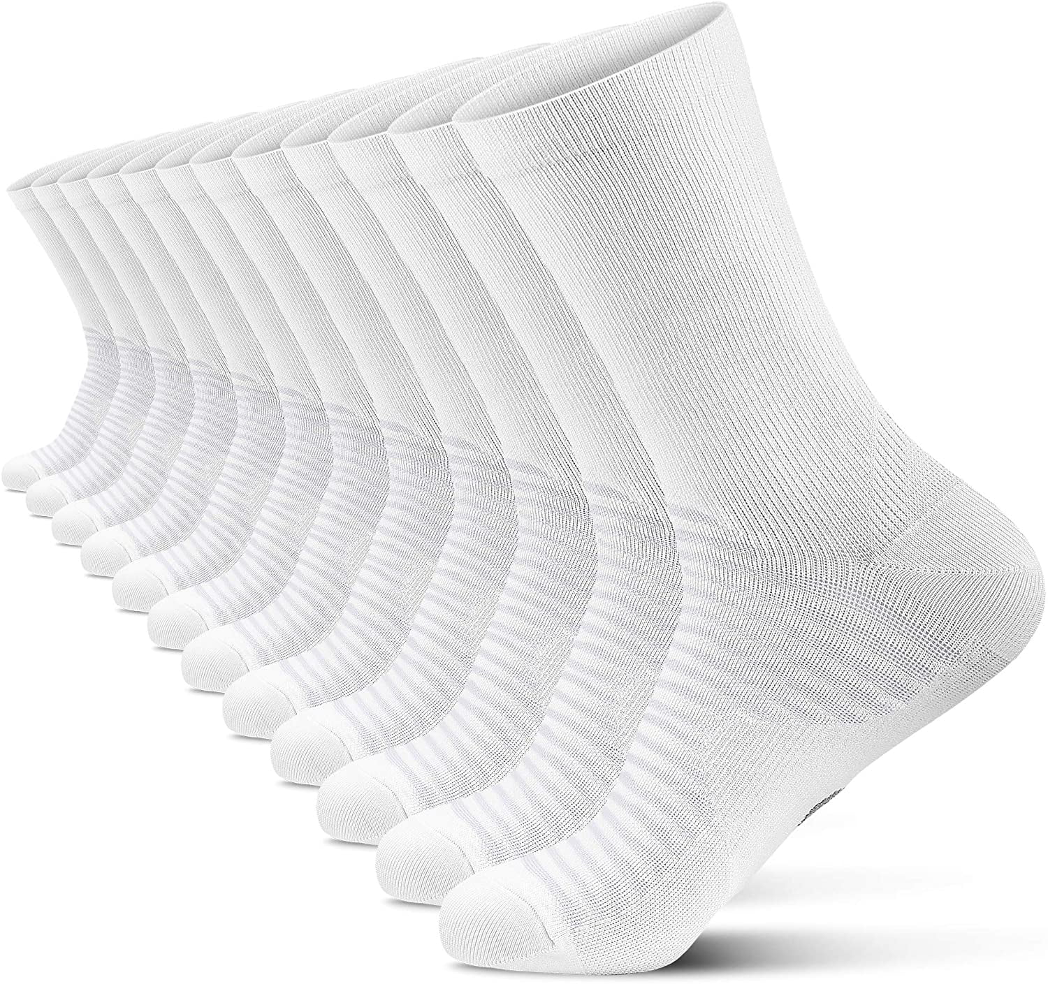 Compression Athletic Crew Socks (6 Pairs) for Men & Women - Walmart.com