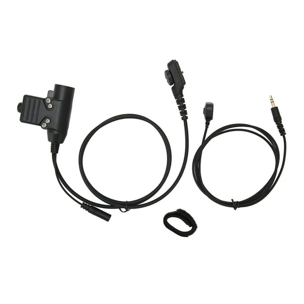 Way Radio Cable Plug,Walkie Talkie Push to PTT Earpiece Adapter Walkie ...
