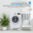 EZ Laundry Pedestal Steel 24" x 10" Base with Pull-Out Tray for Front ...