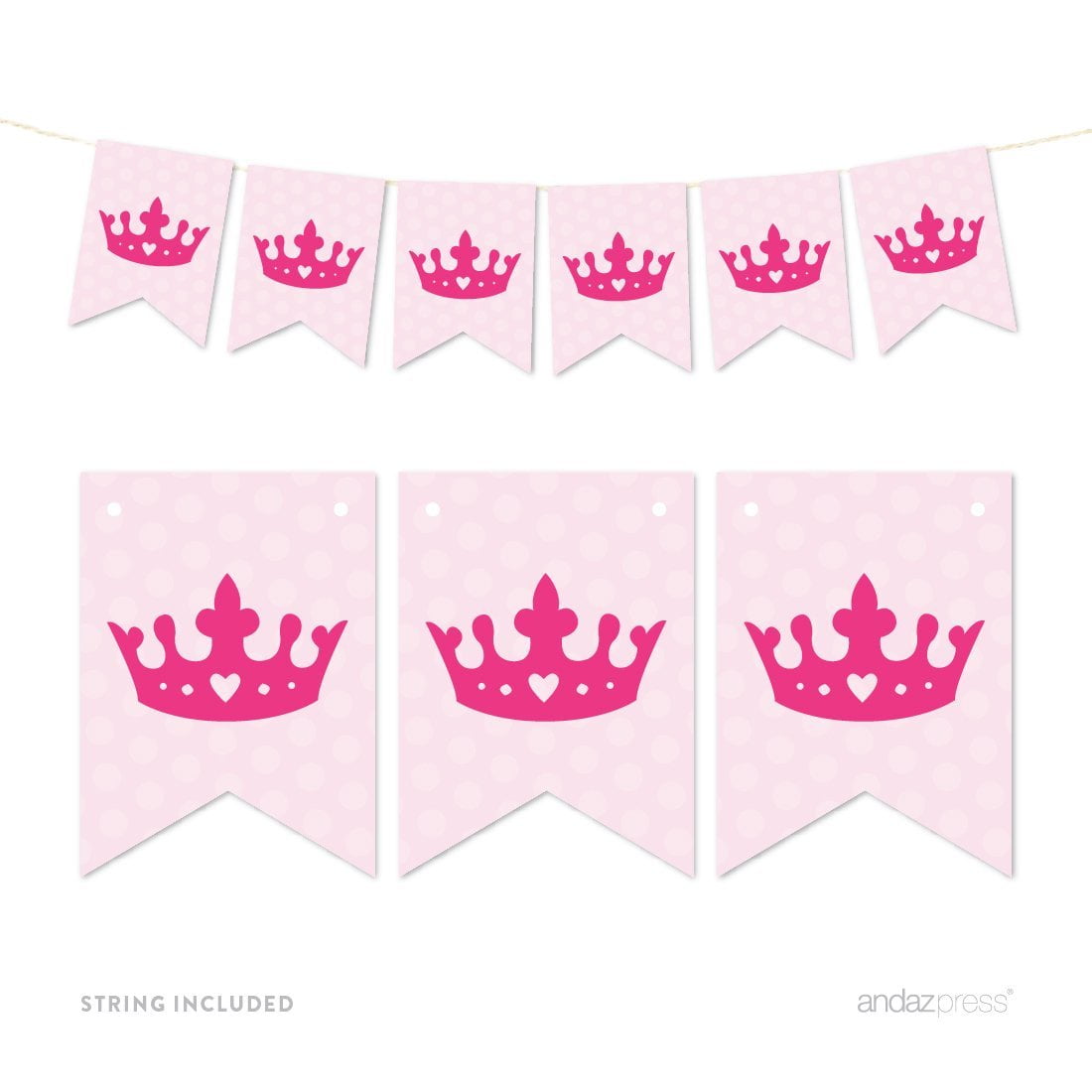 Pennant Party Banner Princess Crown - Walmart.com