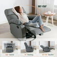 Alwalue Small Adjustable Footrest Leather Rocking Recliners Chair ...