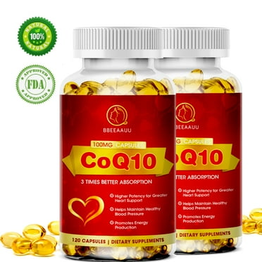 (2 Pack)BEAU COQ10 Coenzyme Q10 300 mg Softgels,Vegetarian Capsules ...