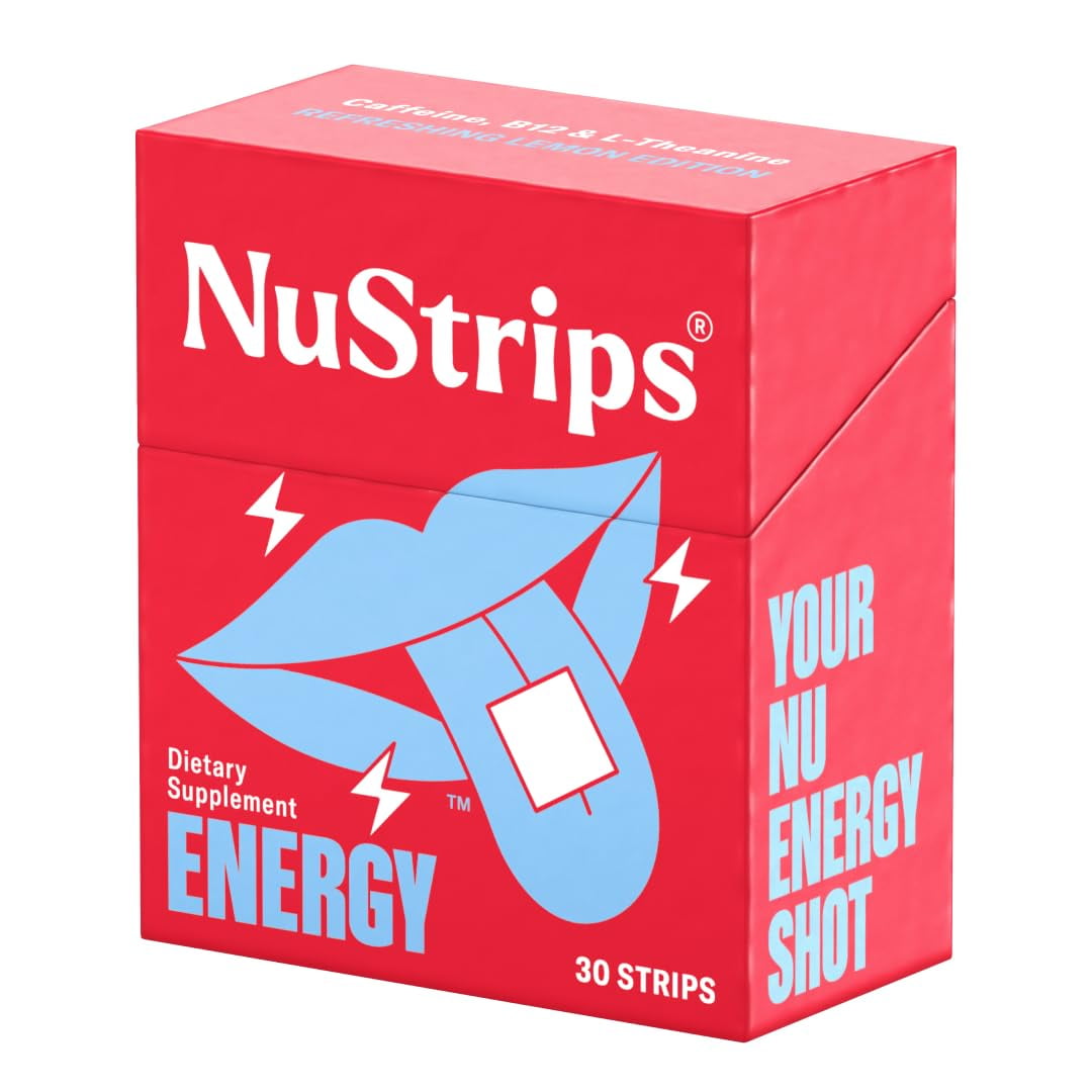 NuStrips Energy | Natural, Instant Energy Strips with 50mg Caffeine, L ...