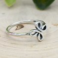 ELANZAA JEWELS- Three Tone Spinner Ring Wide Hammered Silver Band With ...