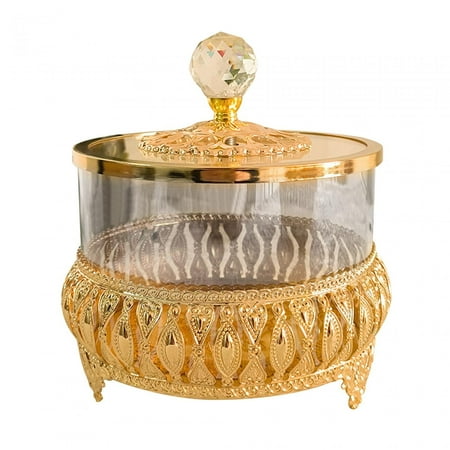 Glass Storage Jars Clear Dessert Candy Dish Sugar Bowl for Countertop ...