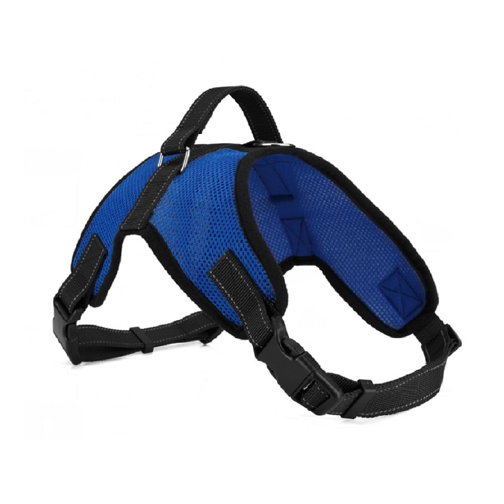 Blue Mesh Color Adjustable No Pull Pet Harness Control Vest For Dogs ...