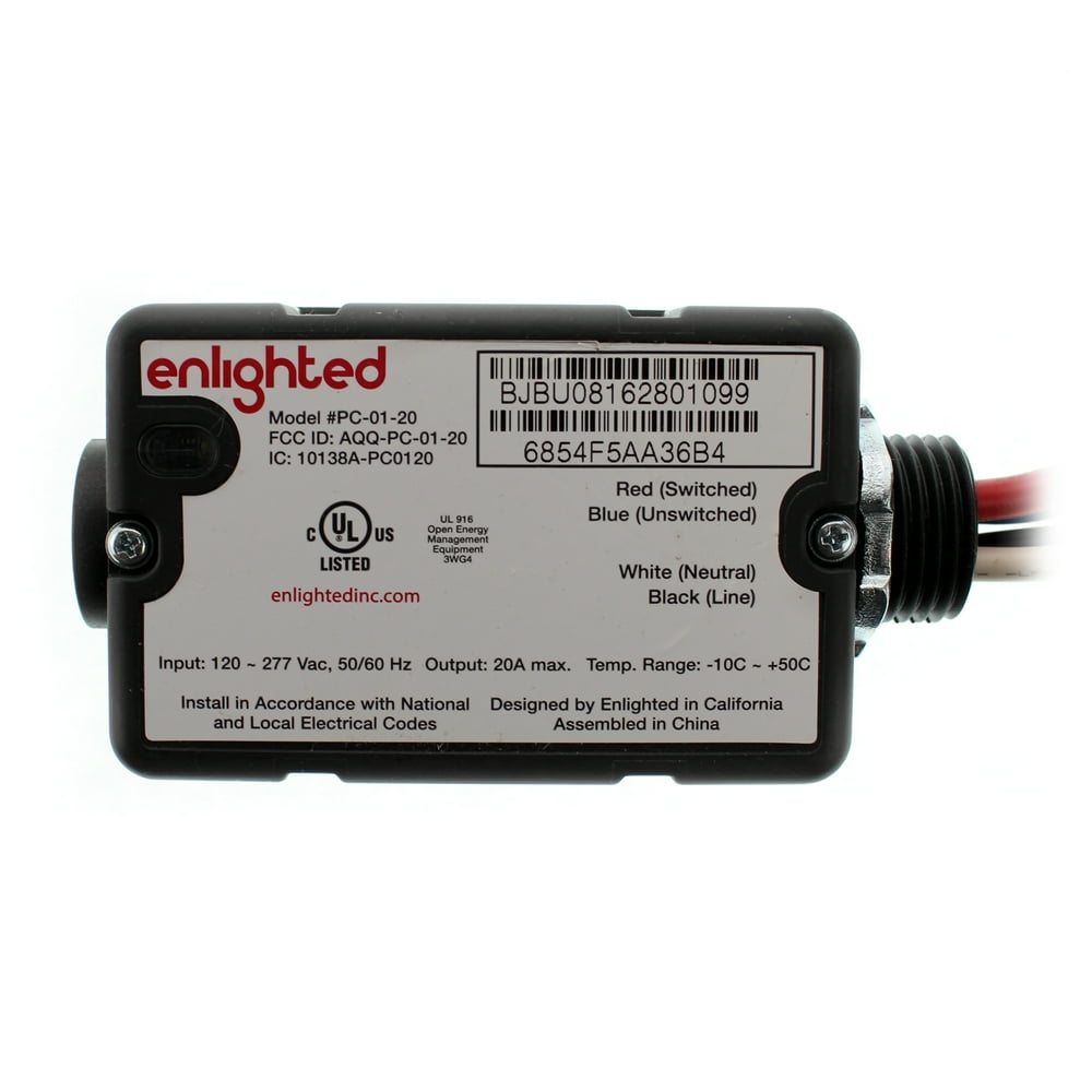 Enlighted Lighting PC-01-20 Max-Plug Load Controller, 120/277V, 20A, 4 ...