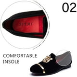 JITAI Mens Dress Tuxedo Shoes for Men Slip-on Loafers Black Size 12 ...