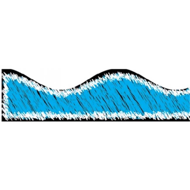 Blue Scribble Chalk Border - Walmart.com