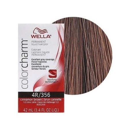 Wella - Wella COLOR CHARM, HAIR COLOR Permanent Liquid Haircolor, 4R ...