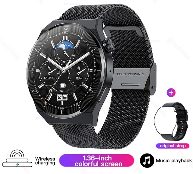 Smartwatch GT3 PRO NS Tech NEGRO Con 2 Extensibles Intercambiables en ...