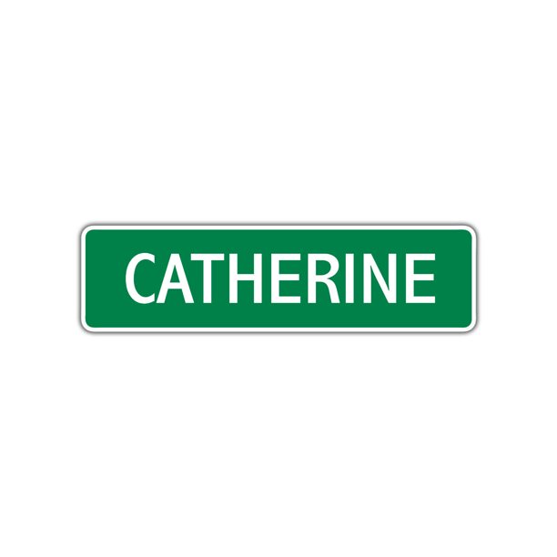 Catherine Girls Children Name Letter Printed Plaque Decoration Novelty ...
