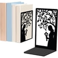 1 Set Non-Skid Iron Bookend Display Stands Adjustable Desktop Heavy ...