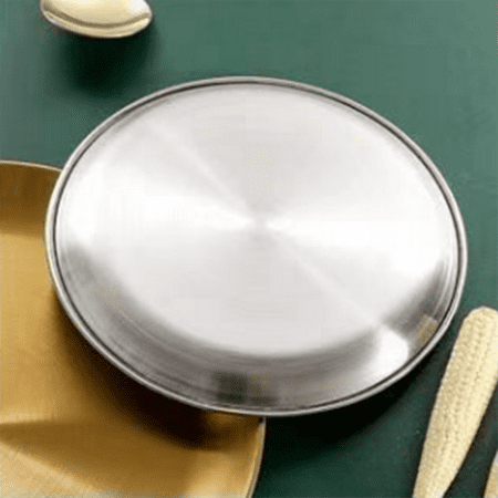 20cm Stainless Steel Bone Spitting Dish Silver Shallow Tray Metal ...