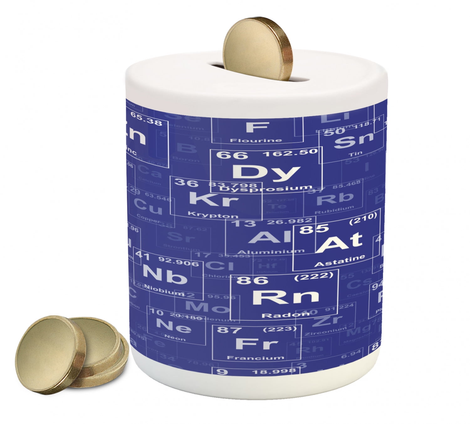 Periodic Table Piggy Bank, Chemistry Elements in Abstract Style Science ...