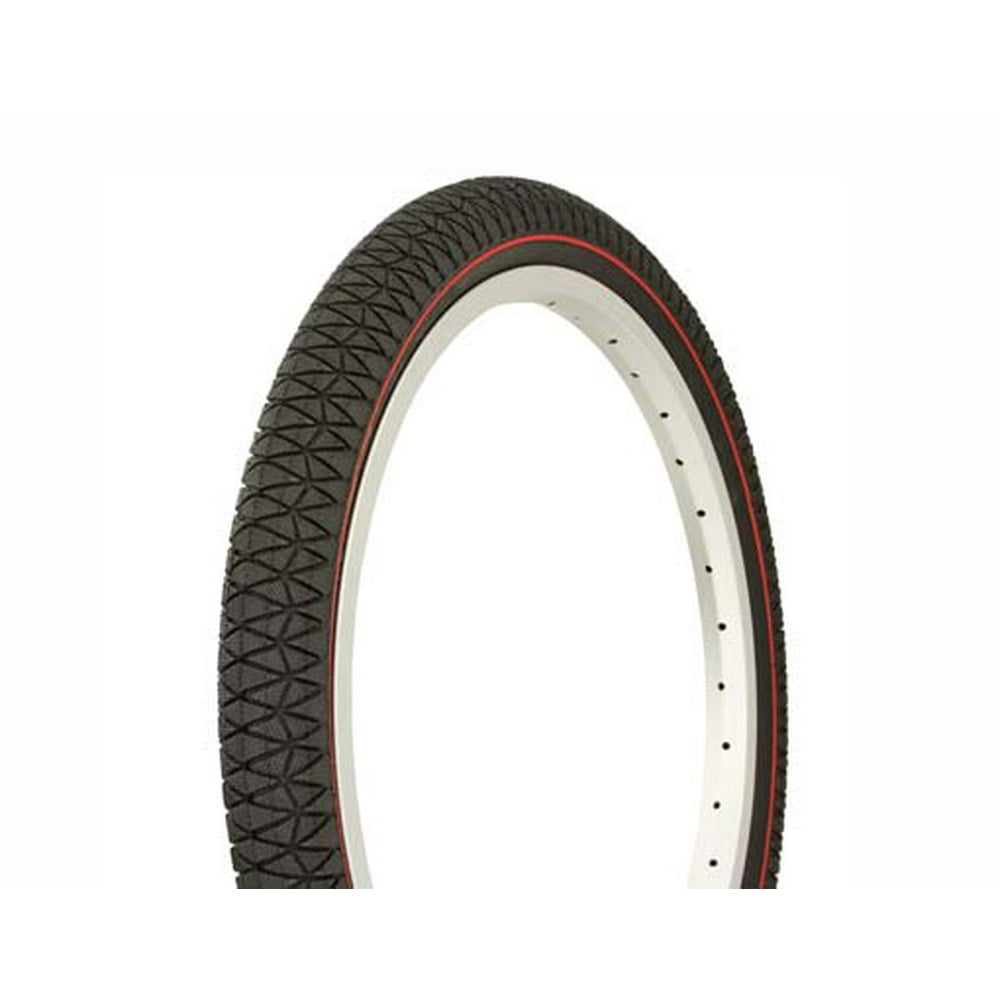 Tire Duro 20" x 1.95" Black/Red Side Line. bike tire, lowrider bike ...