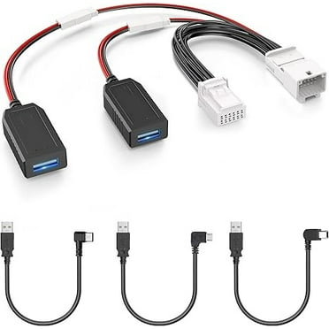 GPS Dashcam Power Adapter,(8Pin Type B Connector) Mirror Camera Charger ...