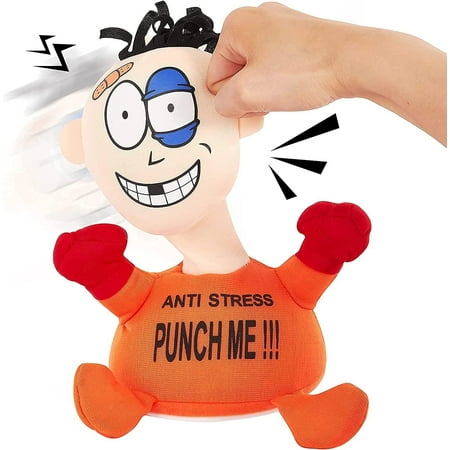 SHTUUYINGG Funny Emotional Vent Doll,Punch Me Screaming Doll, Cartoon ...
