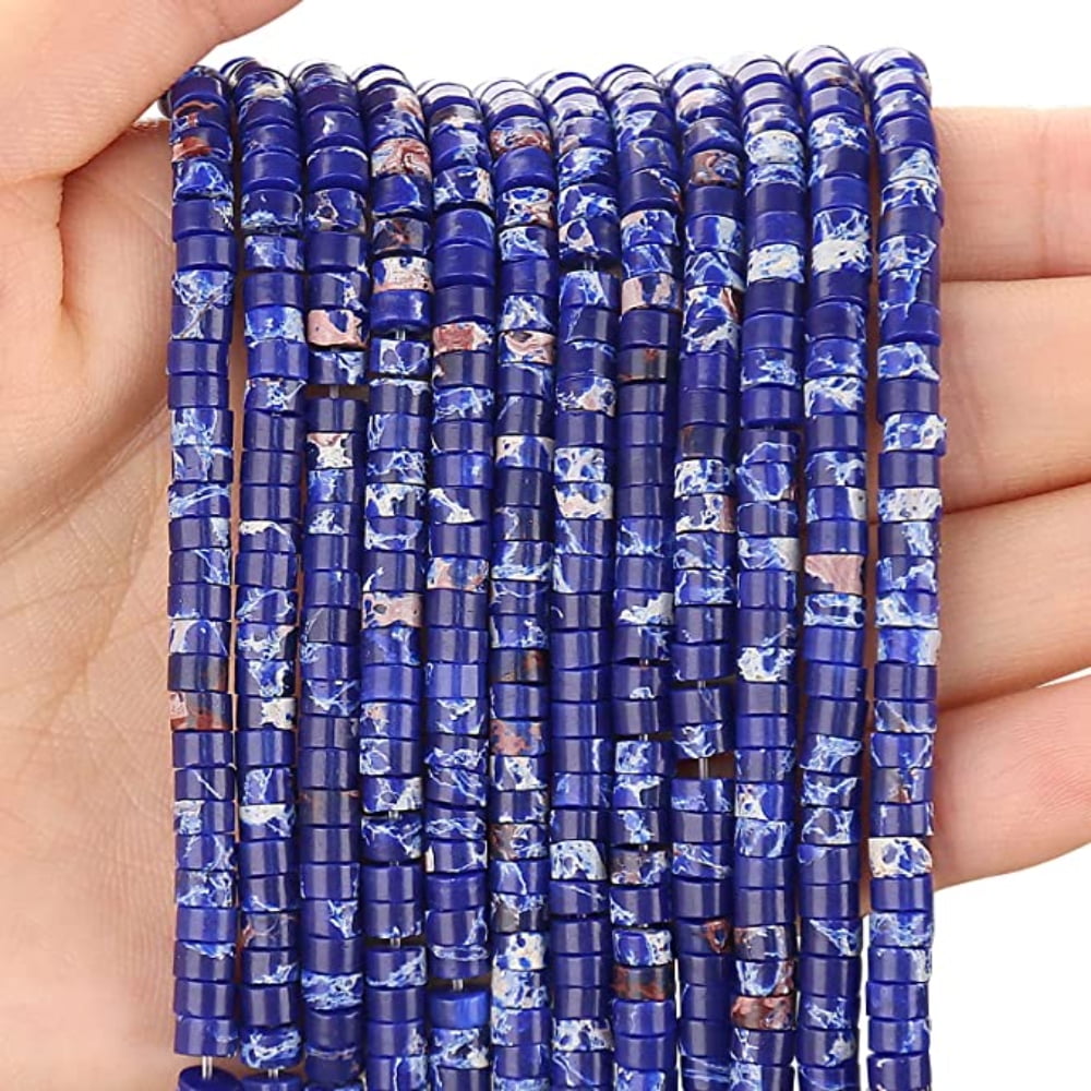 AAOMASSR 150pcs Natural Image Jasper Spacer Beads Loose Semi-Precious ...