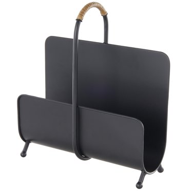 Free Shipping! The Novogratz 20" Black Metal Curved Magazine Holder ...