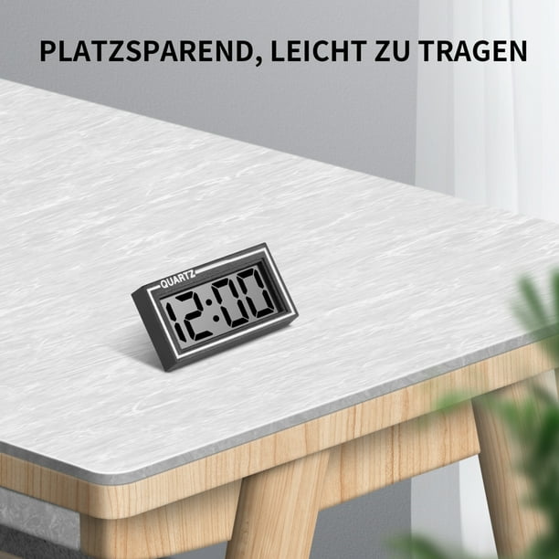 Black Digital LCD Table Car Clock Clock Clock Dashboard Dashboard Desk ...