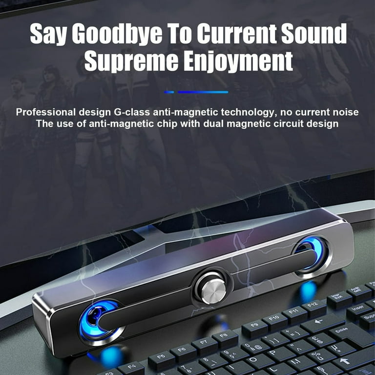 Sound Bar Aazon.co: BENGOO GS01 Coputer Speakers, Wired RGB Gaing ...