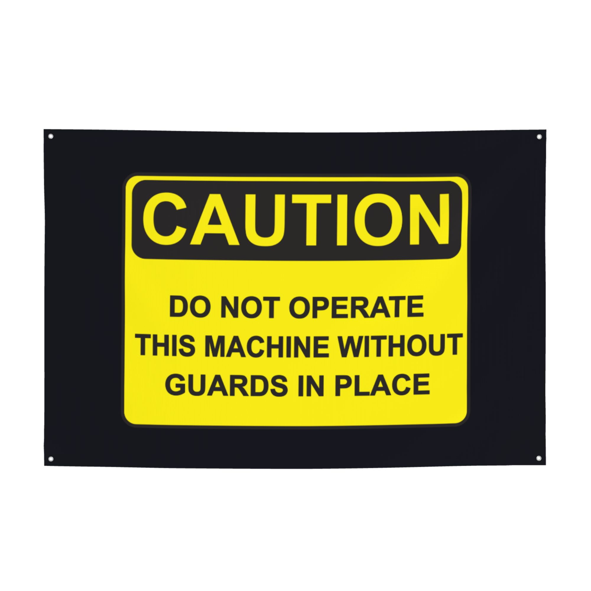 DouZhe Danger Warning Sign Banner, Not Operate Machine Sign Hanging ...