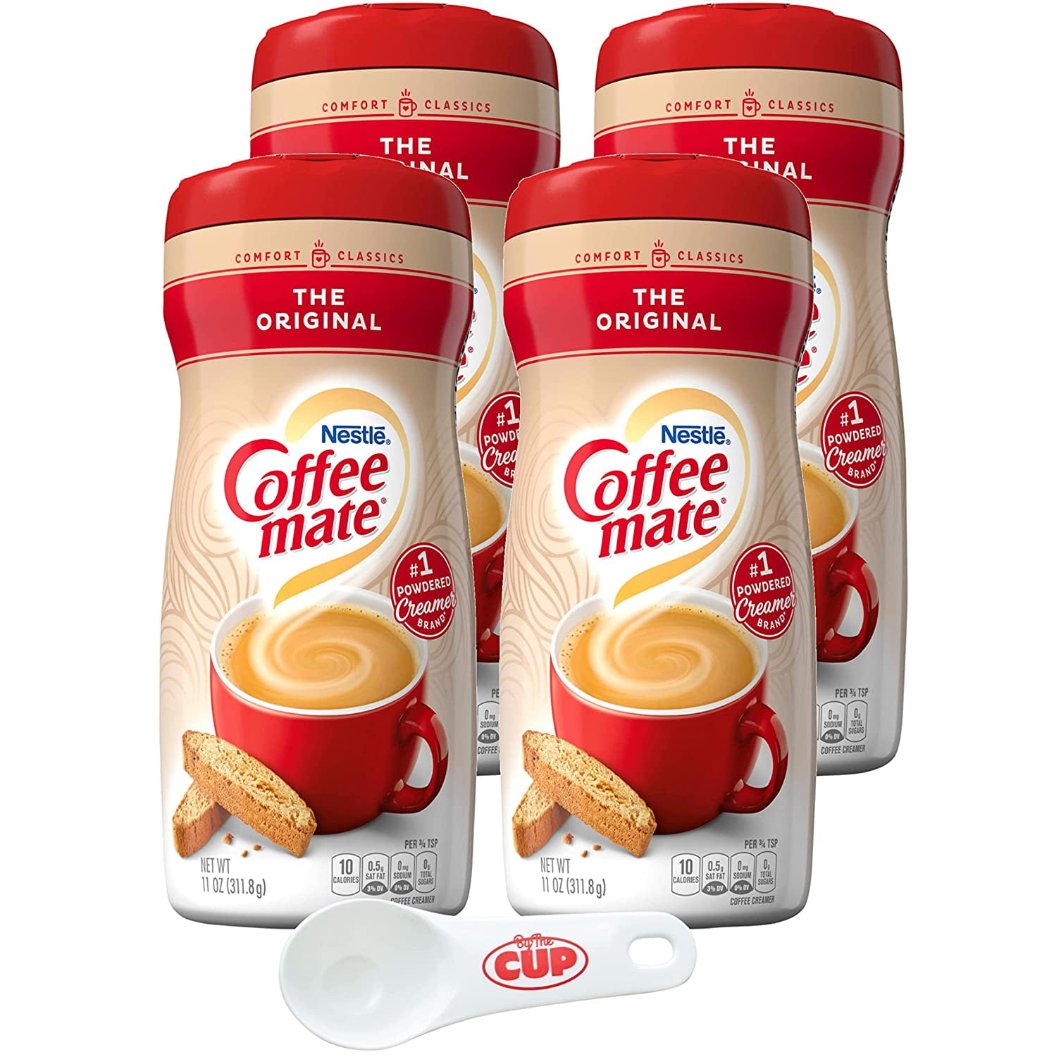 Coffee mate The Original Powder Creamer, 11 oz (Pack of 4) with By The ...
