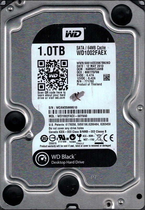 Western Digital WD1002FAEX-00Y9A0 1TB DCM: HARNHTJAHB - Walmart.com
