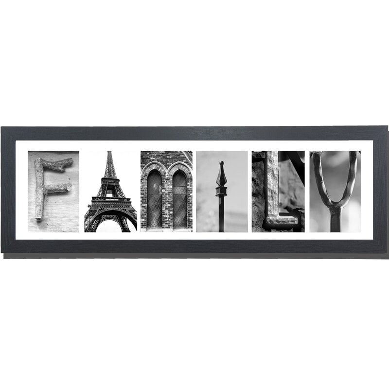 Click here for Imagine Letters 6-Opening 4X6 Whie Matted Black Ph... prices