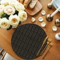Black Yellow Geometric Round Placemats Set of 6 for Dinning Tables,Heat ...