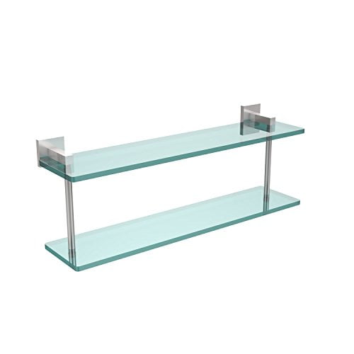 Montero Collection 22 Inch Two Tiered Glass Shelf - Walmart.com