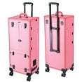Byootique Pro Rolling Makeup Case, Pink Trolley for Artists, Hair ...