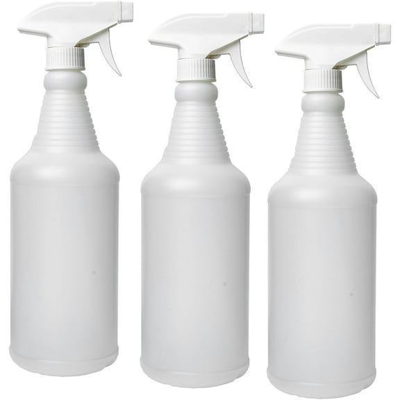 3 Pack 32 Oz Heavy Duty Spray Bottle Plastic Trigger Chemical Resistant ...