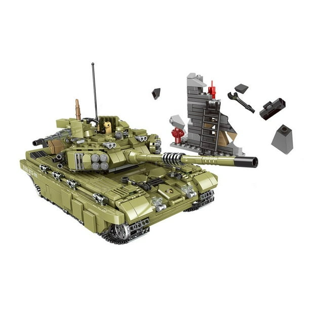 Bloques de construcción de tanque militar para niños, juguete de ladrillos para armar tanque ...