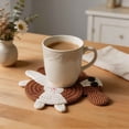 Adorable Dog-Shaped Crochet Cup Mat | Absorbent Surface Protects ...